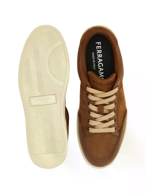 FERRAGAMO Panelled Leather Sneakers