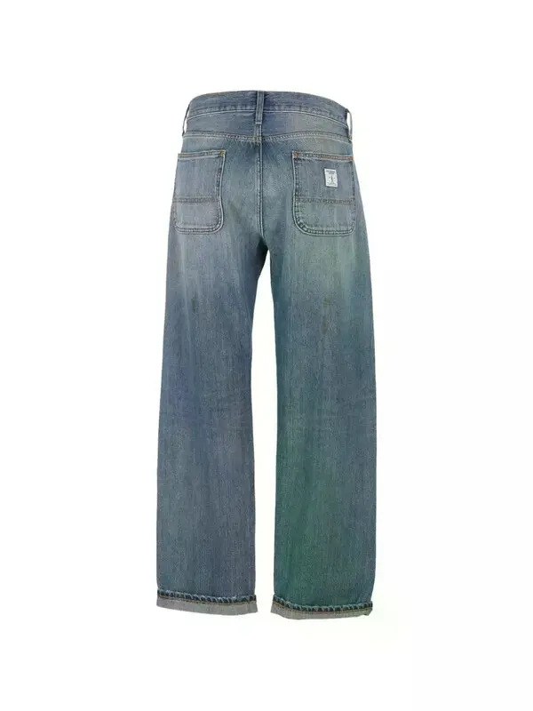 ROY ROGER'S Distressed Straight-leg Jeans
