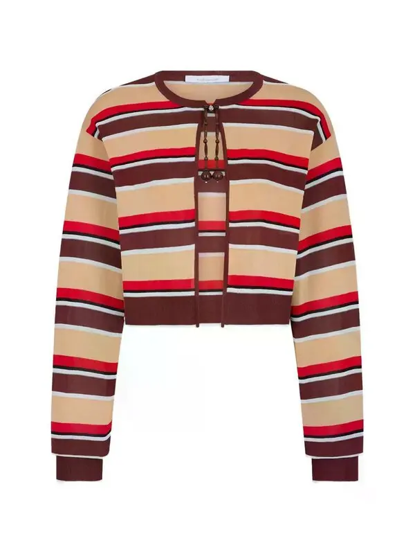 Rabanne Striped Bead-embellished Cardigan