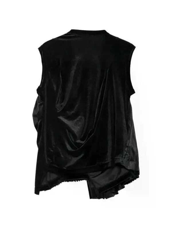 Comme Des Garçons Deconstructed Sleeveless Ruch Top