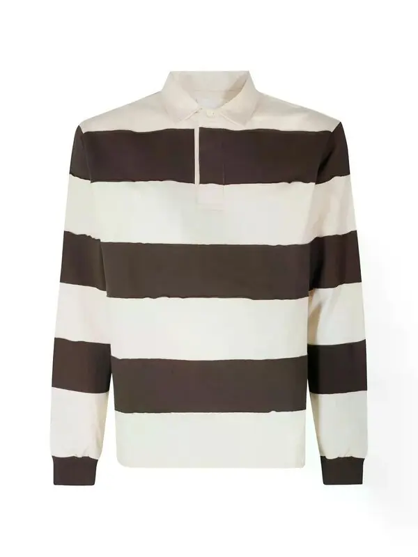 WOC Striped Long-sleeve Polo Shirt