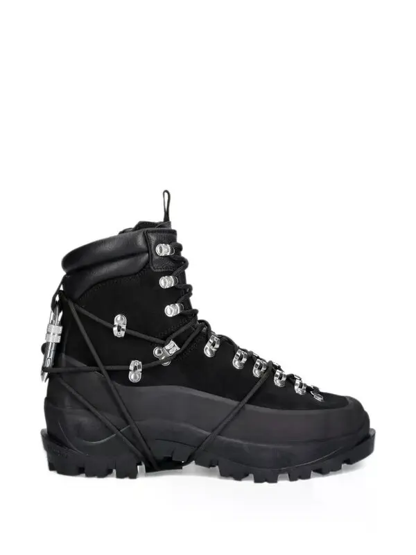 HELIOT EMIL Carabiner-detail Lace-up Hiking Boots - Black