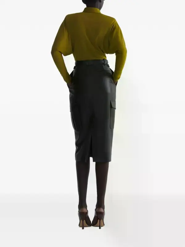 MUGLER Kaki Batsleeves Polo Bodysuit - Green