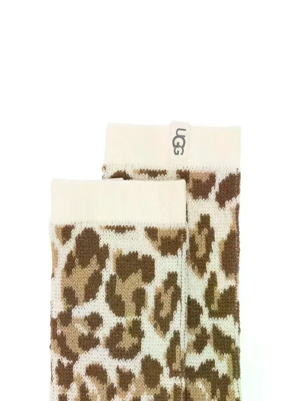 UGG Leopard-print Shearling-lined Socks