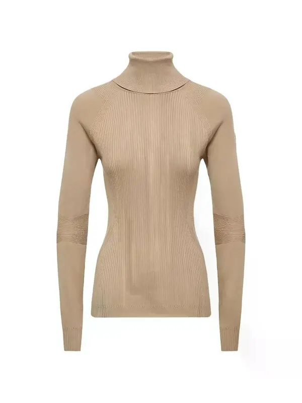 Moncler Ribbed-knit Roll-neck Sweater - Neutrals
