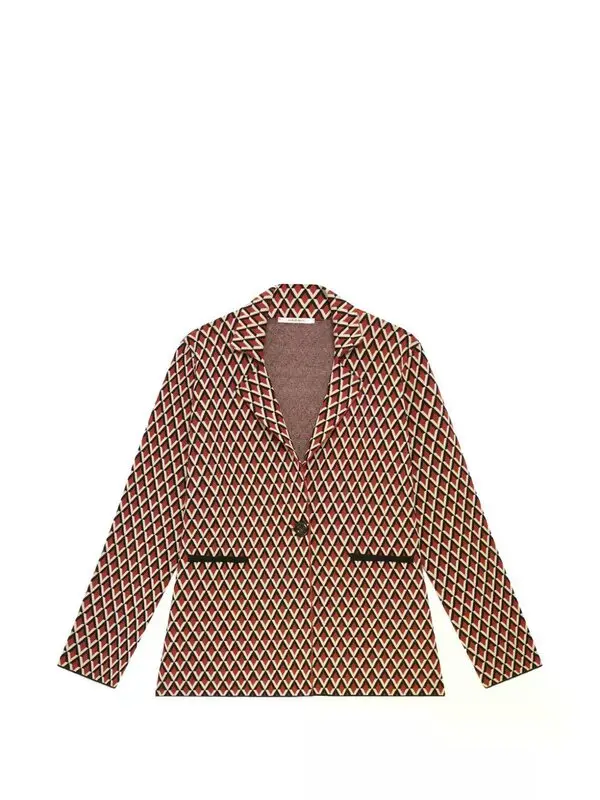 Malìparmi Jacquard-knit Single-breasted Blazer