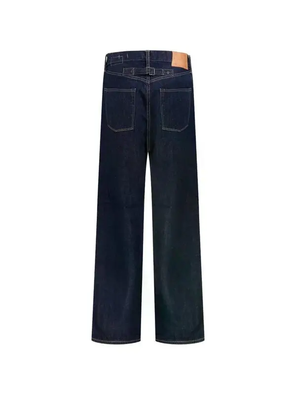 KURO Cinch-strap Straight-leg Jeans