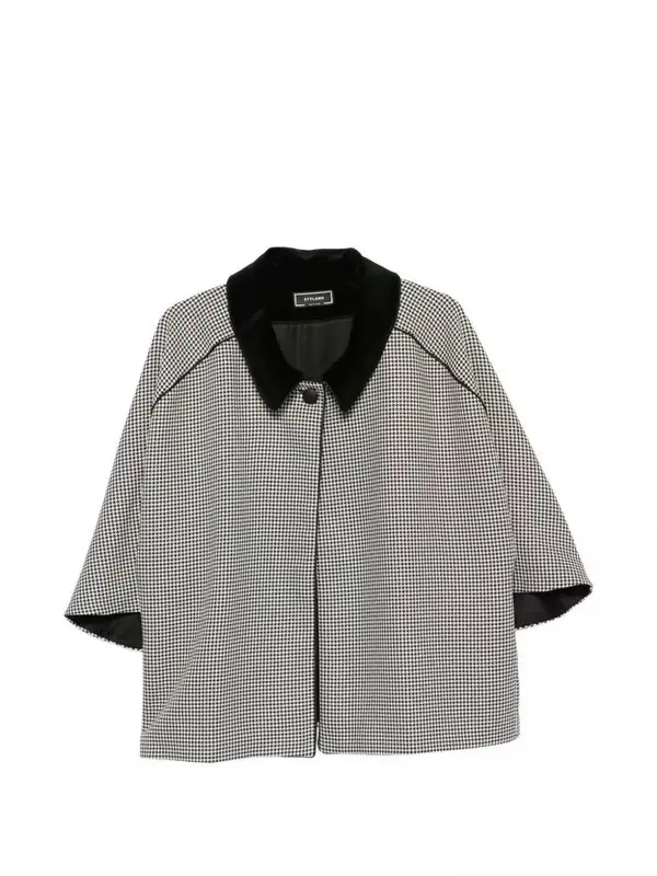STYLAND Houndstooth-pattern Coat