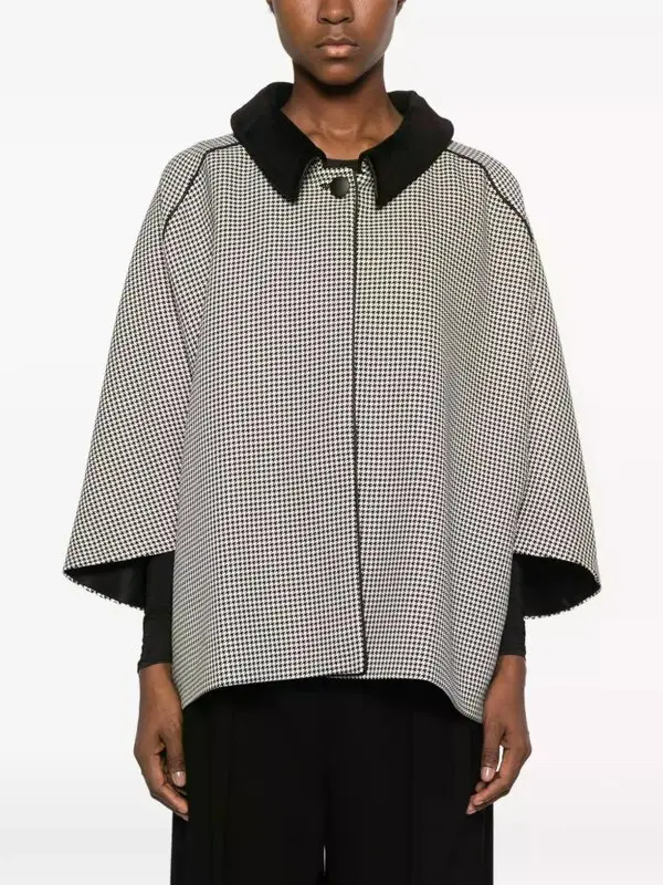 STYLAND Houndstooth-pattern Coat