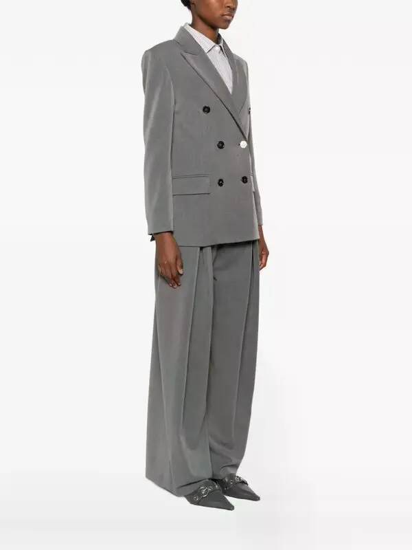 CARLA G. Double-breasted Peak-lapel Blazer