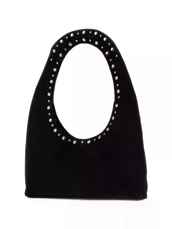 Gimaguas Franca Stud-embellished Suede Shoulder Bag - Black