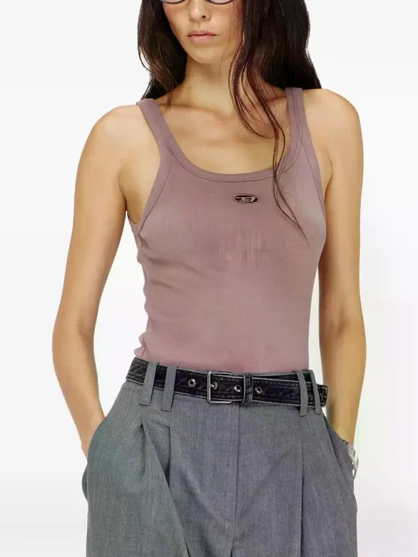 DIESEL® Slim Tank Top With Laser-cut Oval-d
