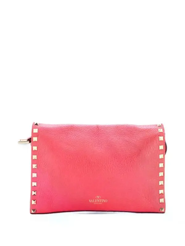Valentino Garavani Rockstud Flip Lock Flap Bag Leather Medium Crossbody Bag