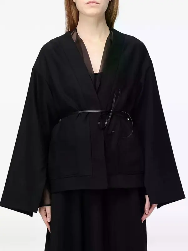 CRIDA MILANO Belted Wide-sleeve Jacket