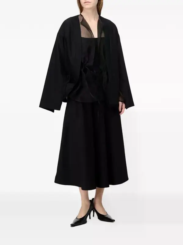 CRIDA MILANO Belted Wide-sleeve Jacket