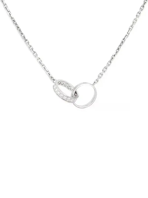 Cartier 2010s Love Diamond Necklace - Silver