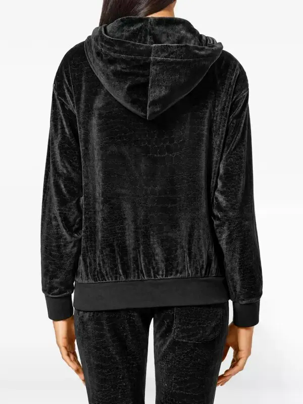 Philipp Plein Chenille Zip Hoodie Cocco