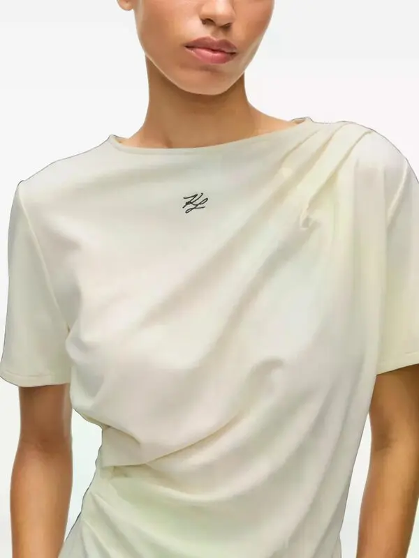 Karl Lagerfeld Asymmetric Draped T-shirt