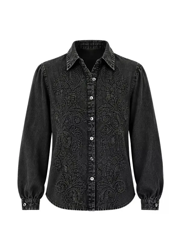 MAISON HOTEL Petra Paisley-embroidered Shirt
