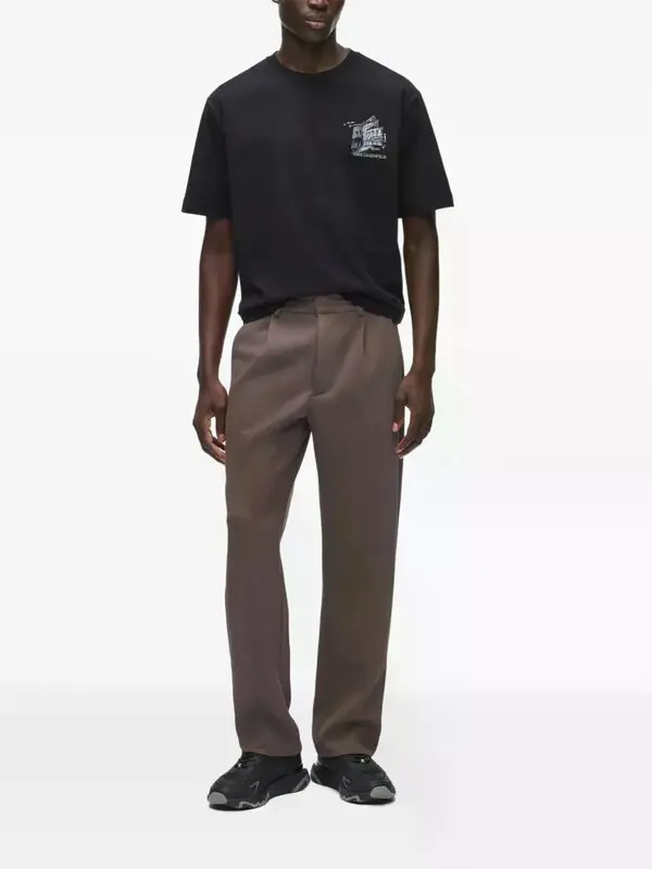 Karl Lagerfeld Belt-loop Pleated Trousers