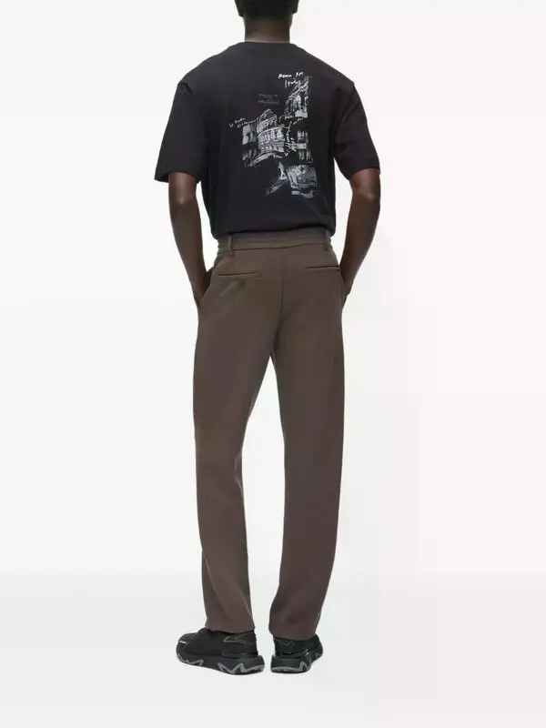 Karl Lagerfeld Belt-loop Pleated Trousers