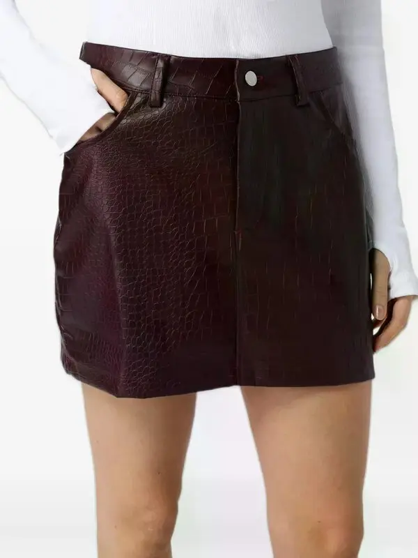 DISCLAIMER Crocodile-effect Mini Skirt