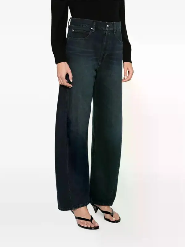 Alexander Wang Float Mid-rise Relaxed Crystal Hotfix Logo Fly Jeans