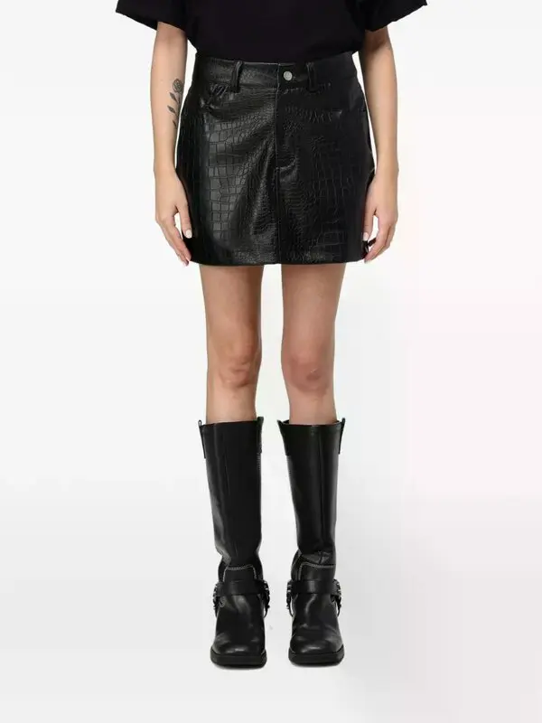 DISCLAIMER Crocodile-effect Mini Skirt