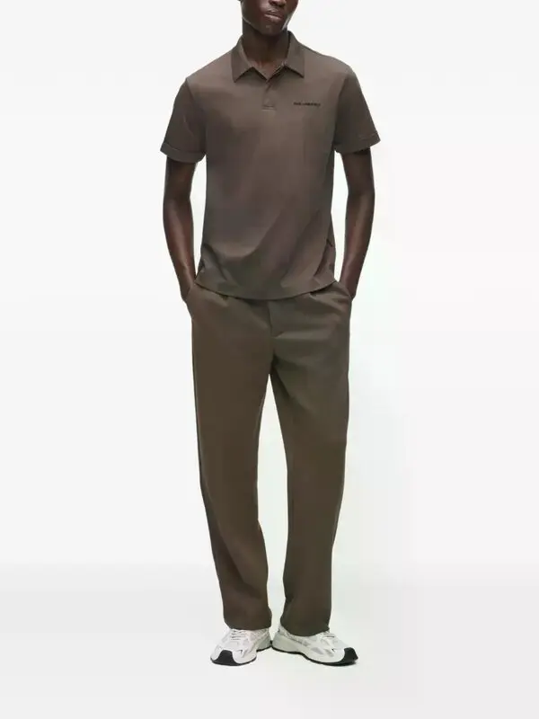 Karl Lagerfeld Logo-detail Relaxed-fit Polo Shirt - Brown