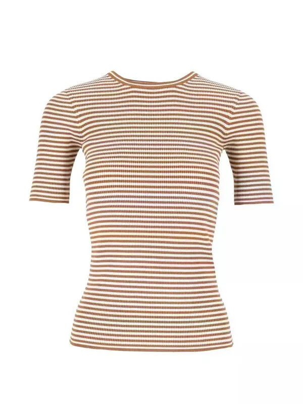 Max Mara Striped Ribbed-knit T-shirt