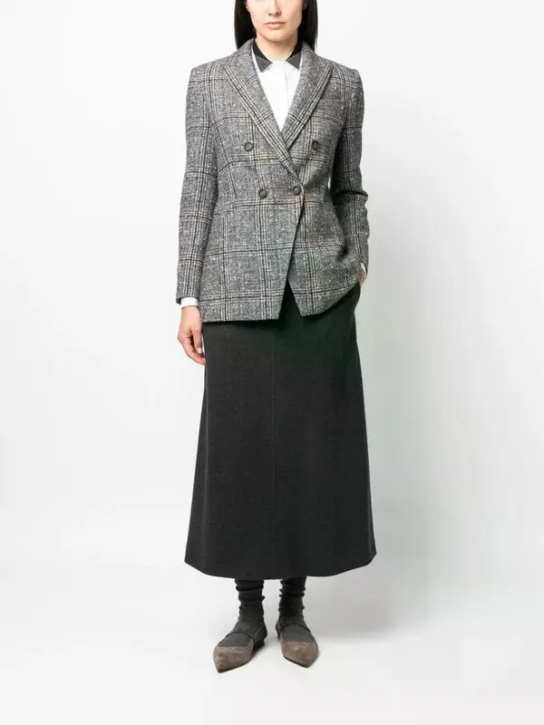 Brunello Cucinelli High-waisted Cashmere-blend Midi Skirt