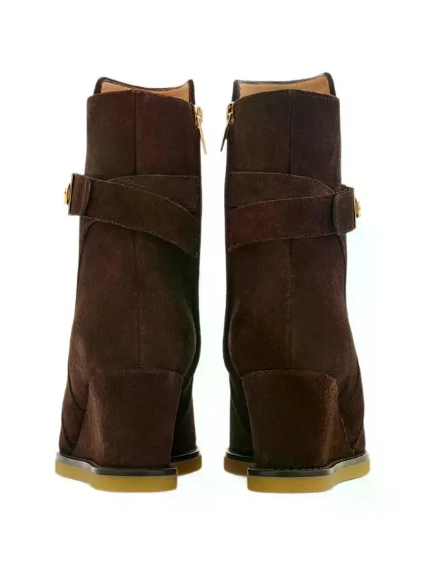 FERRAGAMO Wedge-heel Ankle Boots With Hug Buckle