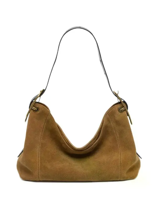 DIESEL® D-line-shoulder Bag In Waxed Suede - Neutrals