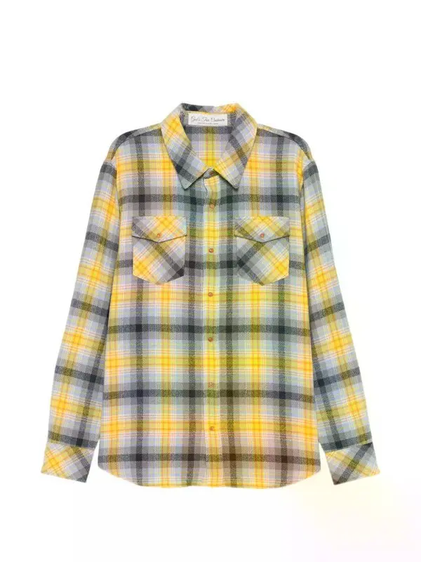 GOD'S TRUE CASHMERE Cashmere Alchemy-tartan Shirt - Yellow