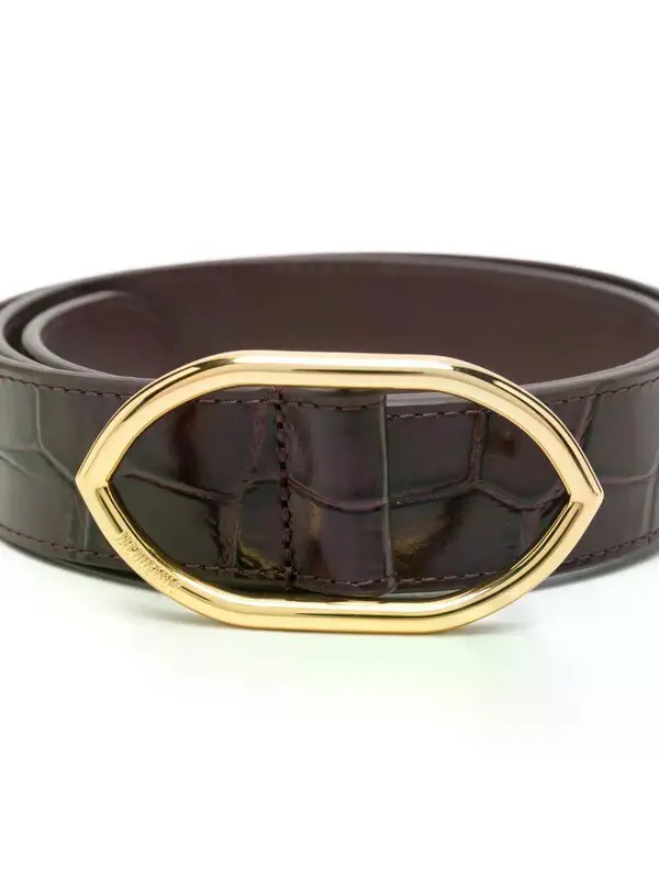 Jacquemus Calisson Croc-effect Leather Belt