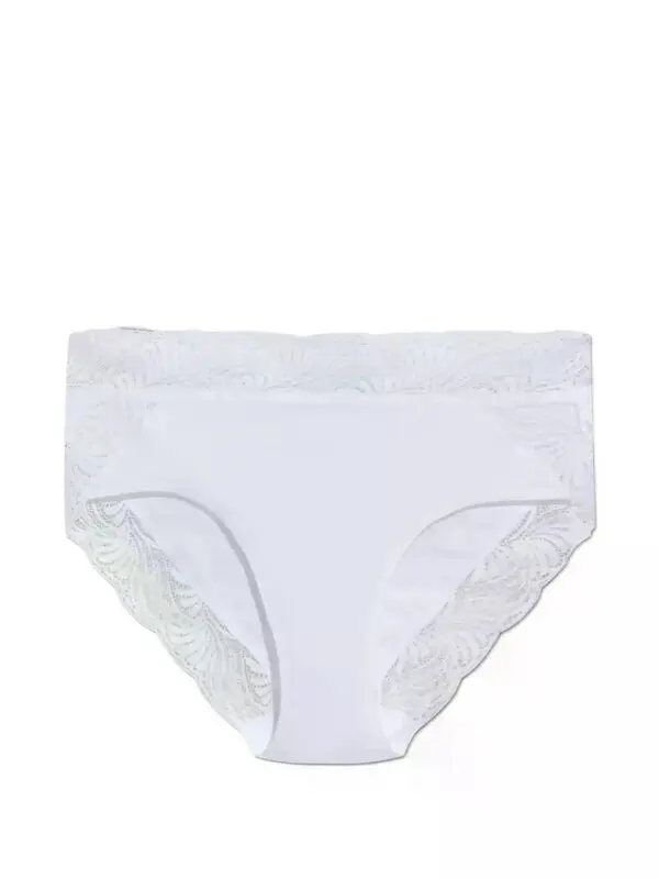 Hanro Lace-trim Cotton Briefs - White