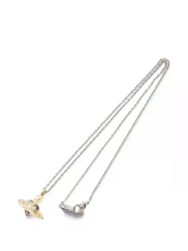 VIVIENNE WESTWOOD Diamante Heart Orb Necklace - Silver