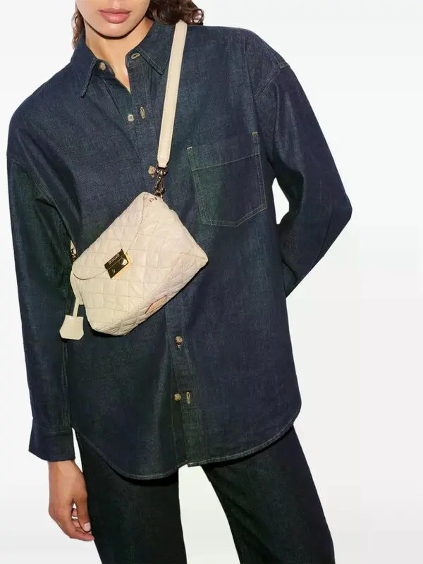 Mz Wallace Mini Sand Crosby Lock Shoulder Bag