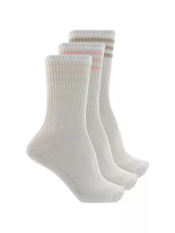 Adidas Logo-embroidered Striped Socks