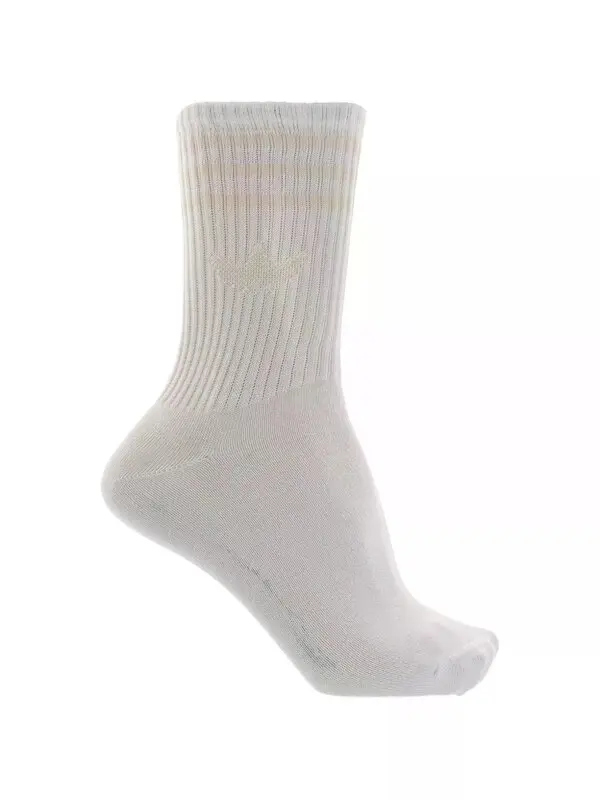 Adidas Logo-embroidered Striped Socks