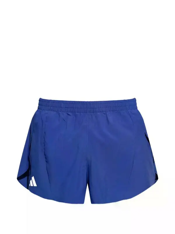 Adidas Logo-print Running Shorts - Blue