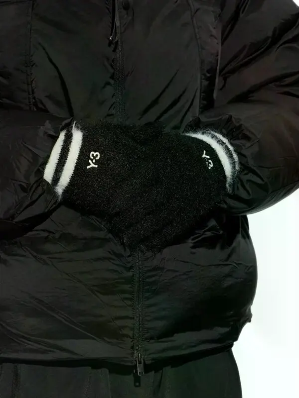 EA7 Logo-patch Knit Gloves