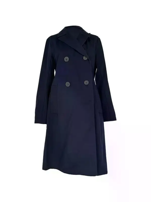 JIL SANDER Double-breasted Trench Coat - Blue