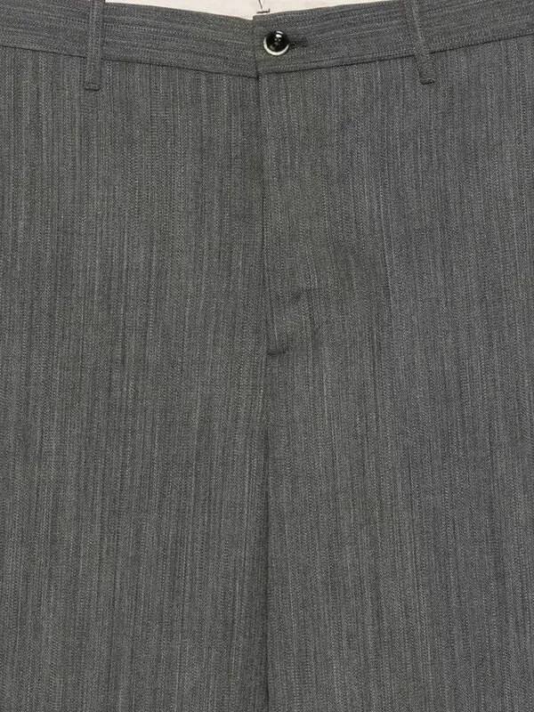 NINE:INTHE:MORNING Herringbone-pattern Tapered Trousers
