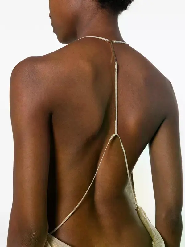 TOM FORD Metallic-effect Backless Maxi Dress