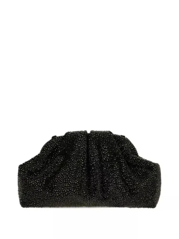 TWENTY FOURHAITCH Mirach Bead-embellished Ruched Shoulder Bag - Black