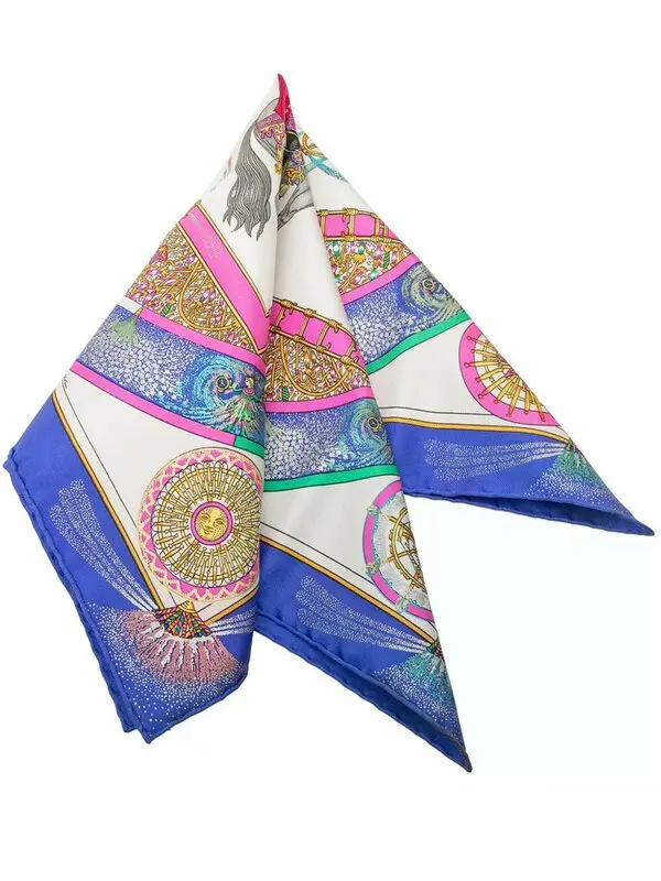 Hermès 1987 Feux D Artifice Carre Silk Handkerchief