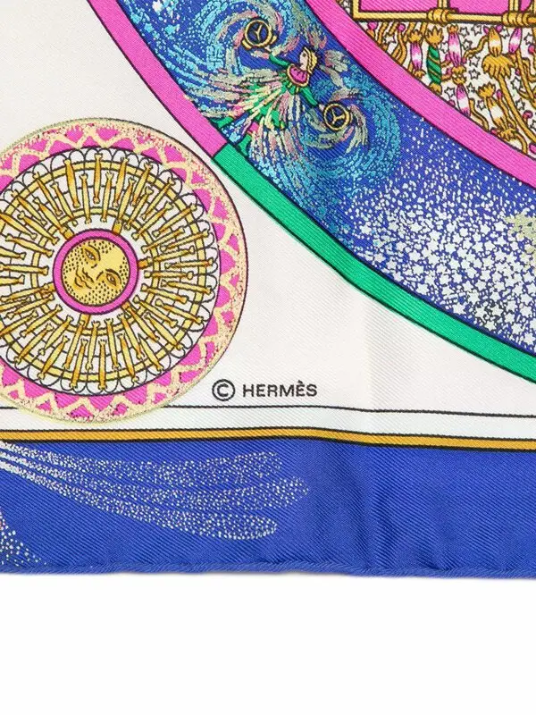Hermès 1987 Feux D Artifice Carre Silk Handkerchief