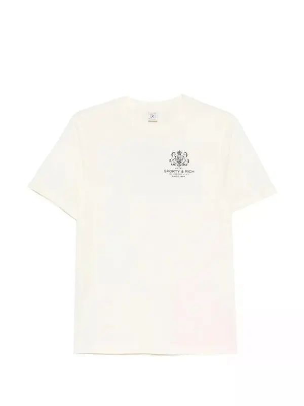 Sporty & Rich Logo-print T-shirt - Neutrals
