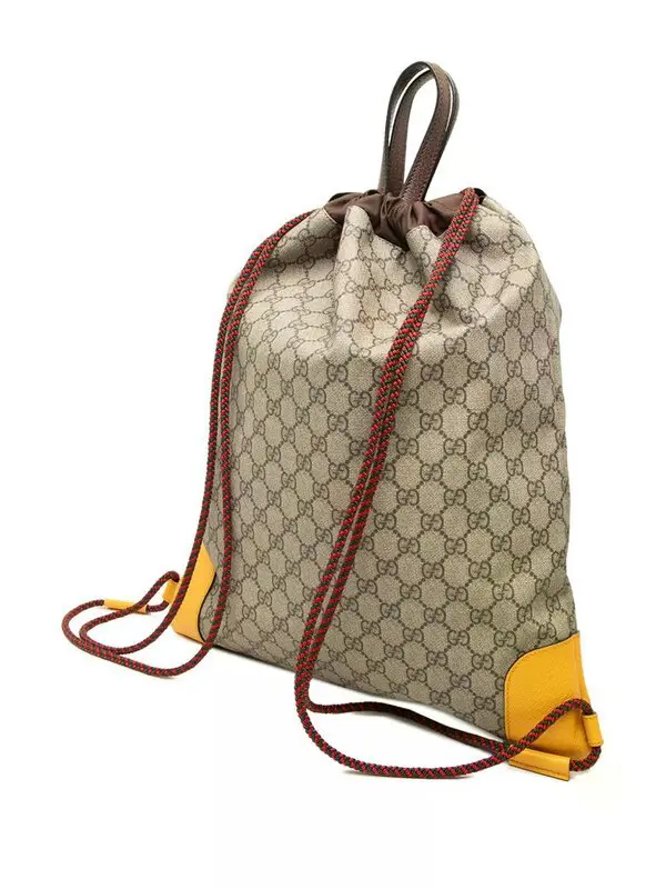 Gucci 2000-2015 Gg Supreme Neo Vintage Drawstring Backpack